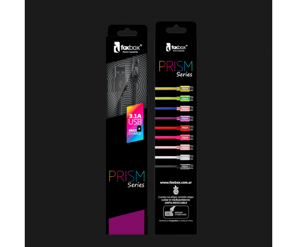 Cable FoxBox - Cable Prism USB-A a Lightning Negro